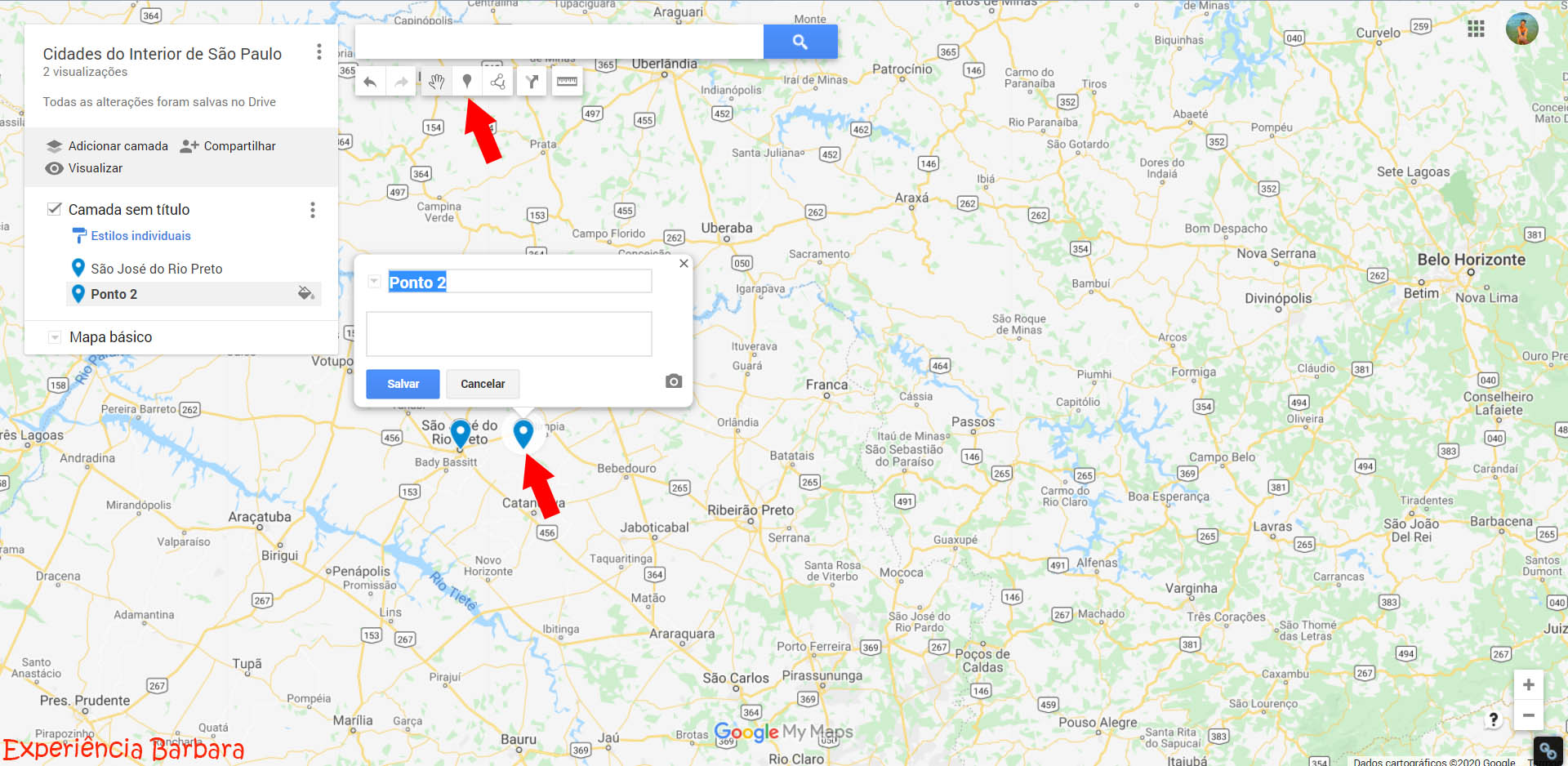 Como usar Google My Maps em roteiros de viagem - Experiência Barbara