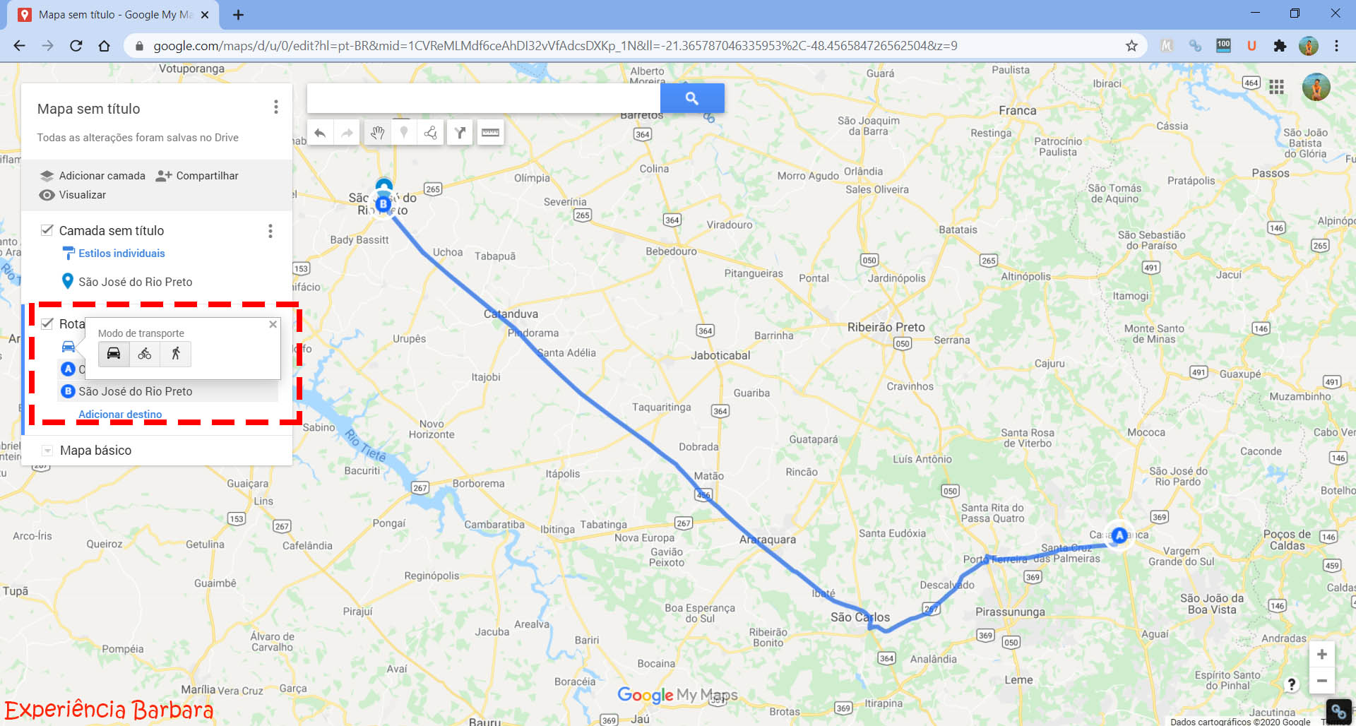 Como usar Google My Maps em roteiros de viagem - Experiência Barbara